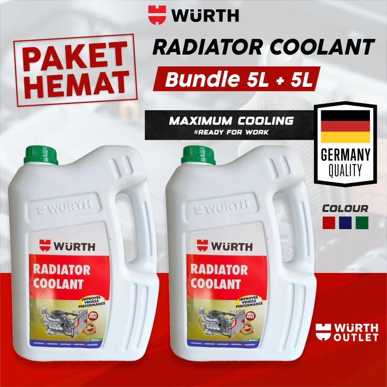 Jual WURTH Air Radiator Coolant BUNDLE 5L + 5L Cairan Pendingin Mesin ...