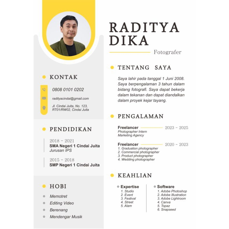 Jual Bikin / Buat CV - Surat Lamaran Kerja - Penulisan Rapi, Ejaan KBBI, Cepat, Bebas Revisi ...