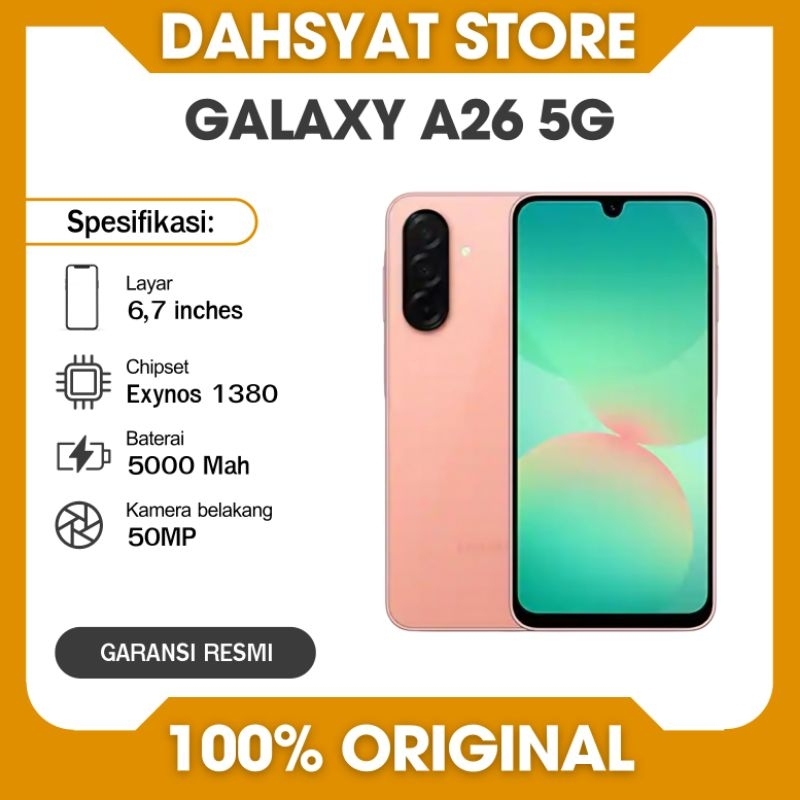 Jual Samsung Galaxy A26 5G Gaming 8+8/256GB Chipset Exynos 1380 Bergaransi Resmi | Shopee Indonesia