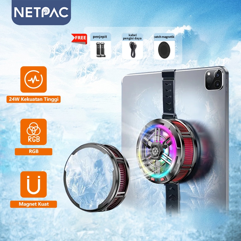 Jual NETPAC Fan Cooler X100 Funcooler Magnetic RGB Kipas Pendingin Hp ...