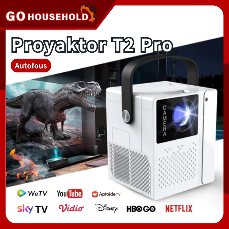 Jual T2pro Proyektor Android TV 1080P Smart Projector 6000 Lumen ...