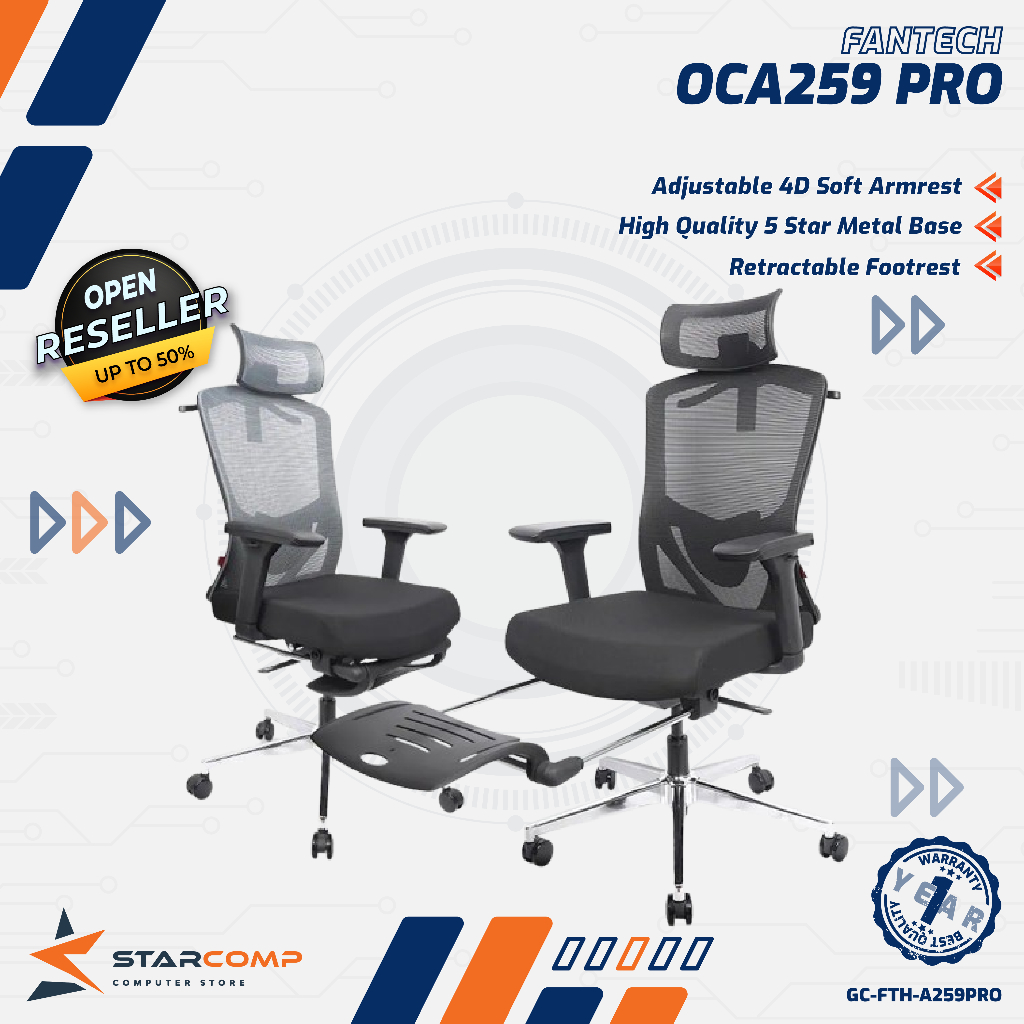 Jual Fantech OCA259 PRO / OC-A259 Pro Premium Office Chair Kursi Kerja ...