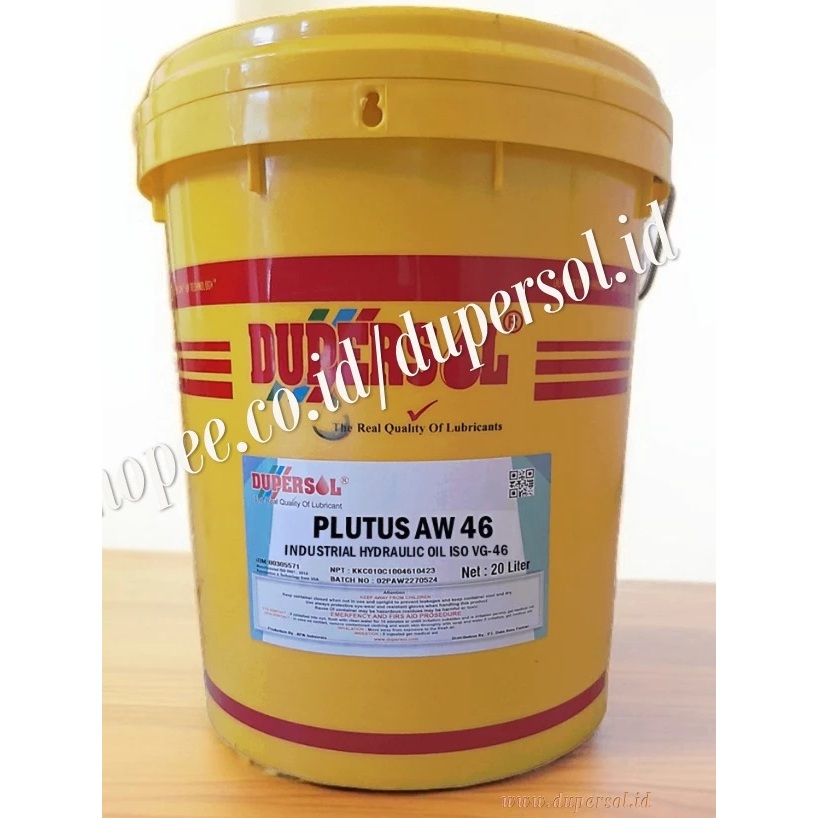 Jual DUPERSOL PLUTUS AW 46 / Oli Hidrolik Iso VG 46 pelumas hidrolik ...
