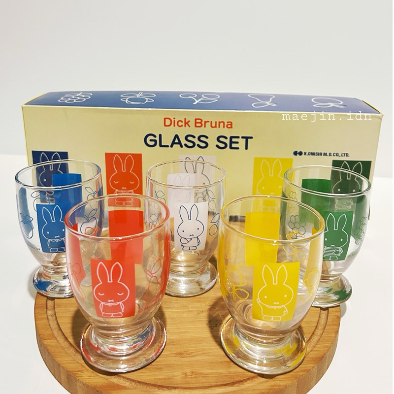 Jual MIFFY Glass Set Gelas Miffy JAPAN ori | Shopee Indonesia