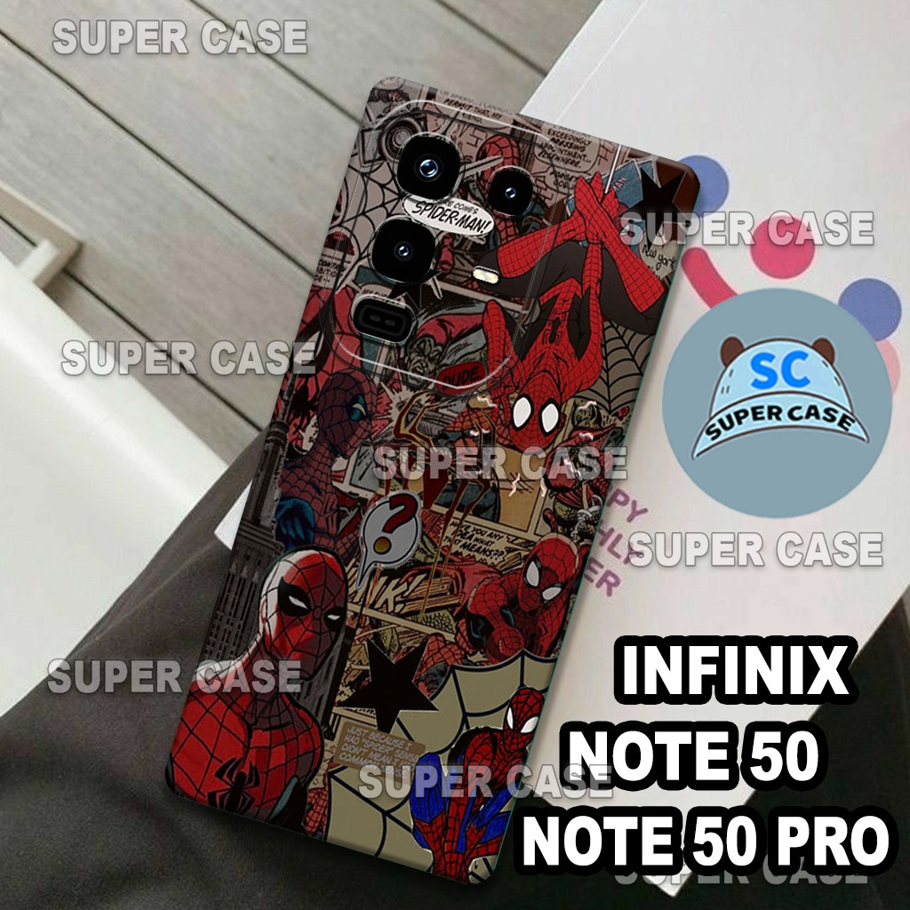 Jual (Q23) Softcase Procamera untuk HP INFINIX NOTE 50 / NOTE 50 PRO Terbaru | MOTIF SPIDERMAN ...