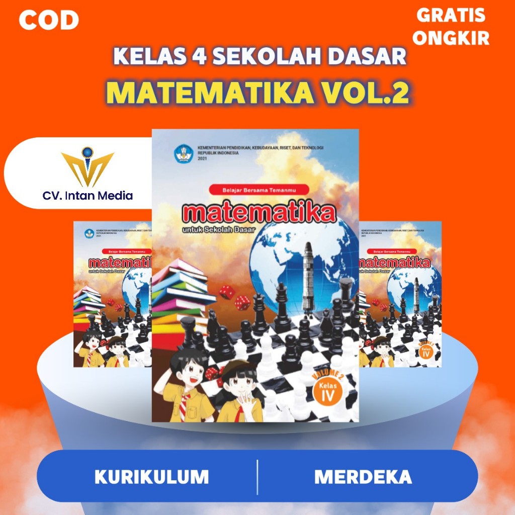 Jual Buku Matematika Vol.2 kelas 4 sd/mi kurikulum merdeka | Shopee Indonesia