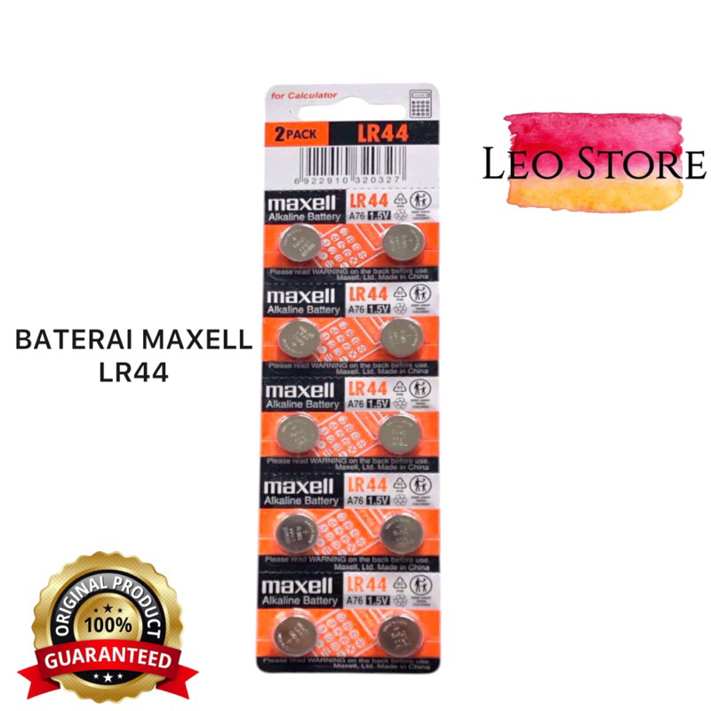 Jual LEO STORE - BATERAI MAXELL LR44/ A76!!! BATERAI KALKULATOR!! READY!! HARGA SATUAN ...