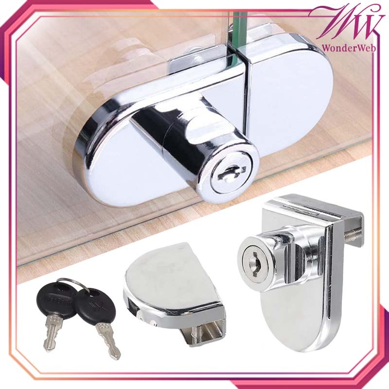 Jual Kunci Pintu Kaca Dua Sisi Kunci Lemari Kaca Cabinet Glass Door Lock Rak Pajang Kaca Jepitan ...