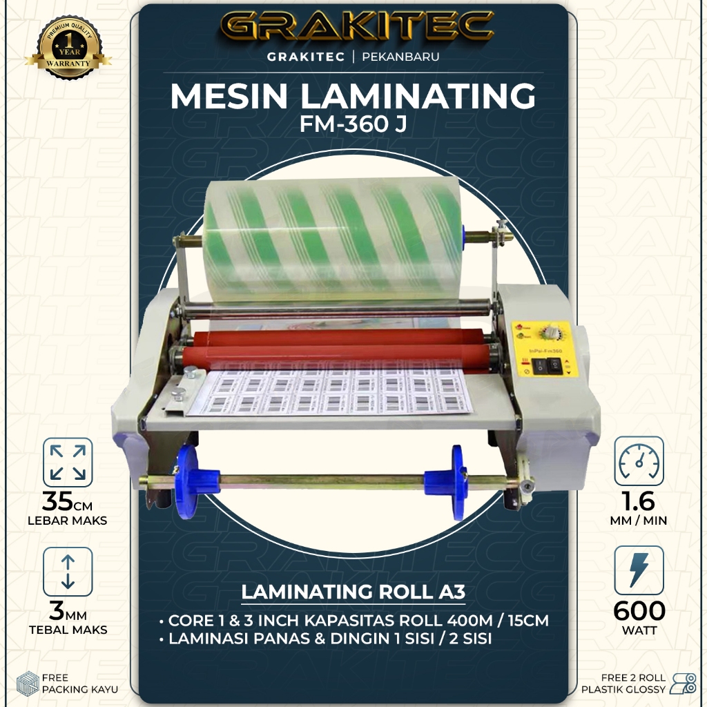 Jual Mesin Laminasi Roll/Mesin Laminating Roll A3 GK360J - GK 360T ...