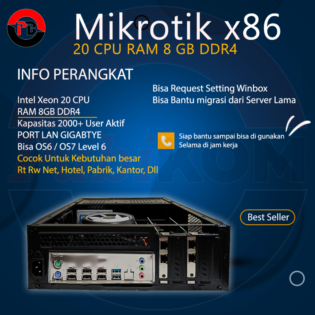 Jual Server Mikrotik x86 20CPU DDR4 8Gb Gigabtye Siap Pakai | Shopee ...