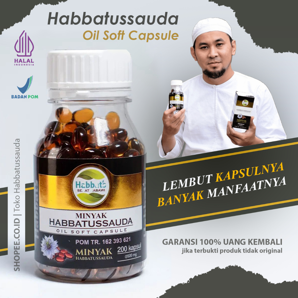 Jual Habbatussauda Oil Soft Capsule Promil Extra Minyak Kapsul Jinten ...