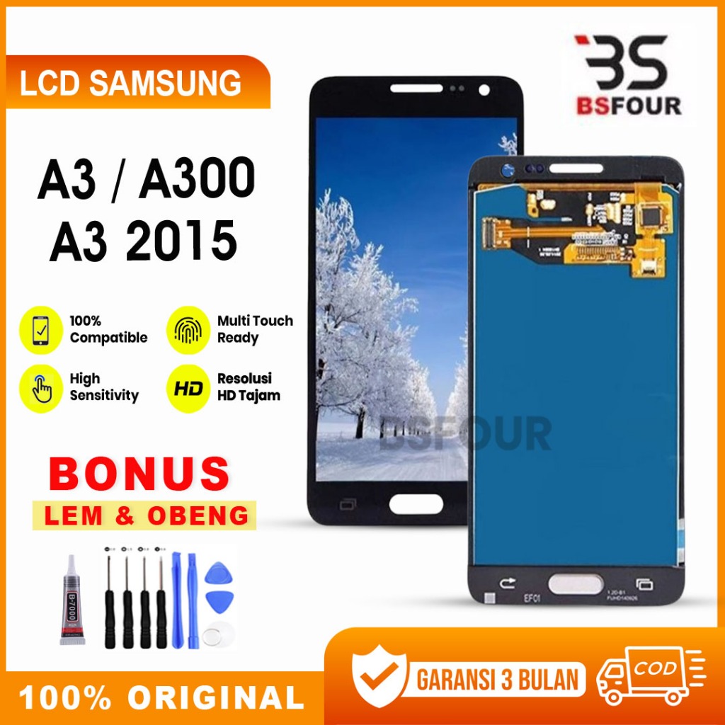 Jual LCD SAMSUNG A3 / A300 / A300F / A3 2015 FULLSET TOUCHSCREEN ...