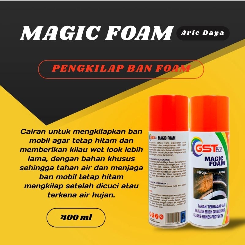 Jual Pengkilap Ban Magic Foam Semir Ban Mobil dan Motor GST52 400ml ...