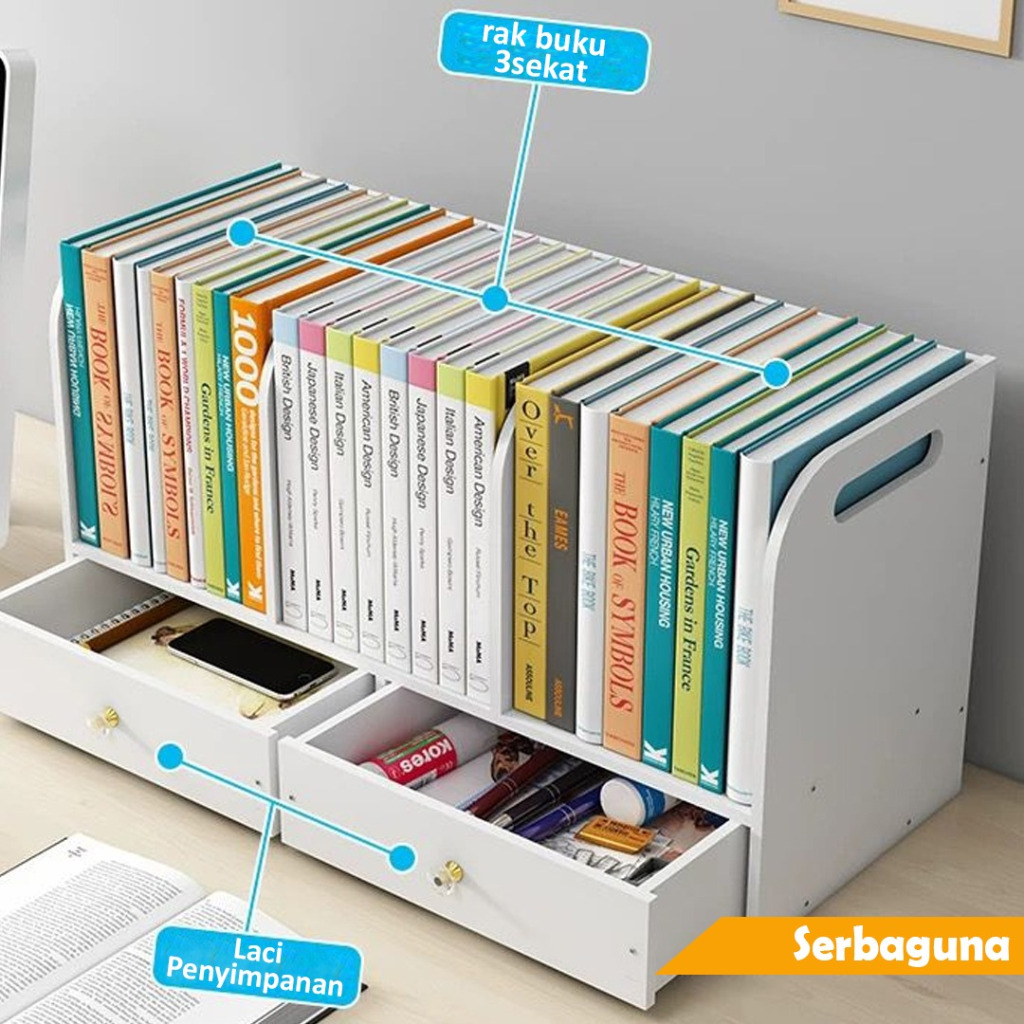 Jual Tamumu Tempat Penyimpanan Buku Sekolah Anak / Rak Buku Multifungsi ...