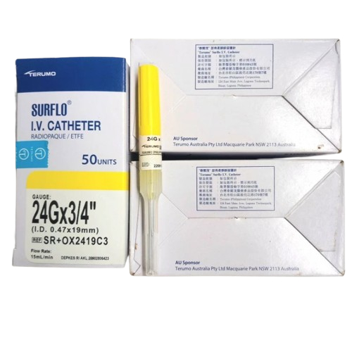 Jual TERUMO - Surflo IV Catheter Terumo 24G / Jarum IV Catheter Terumo ...