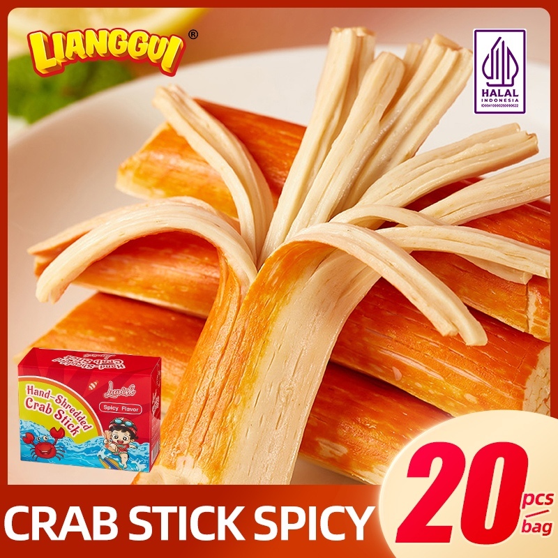 Jual Lianggui Crab Stick Snack Cemilan Siap Saji BBQ/Spicy Flavor Box ...