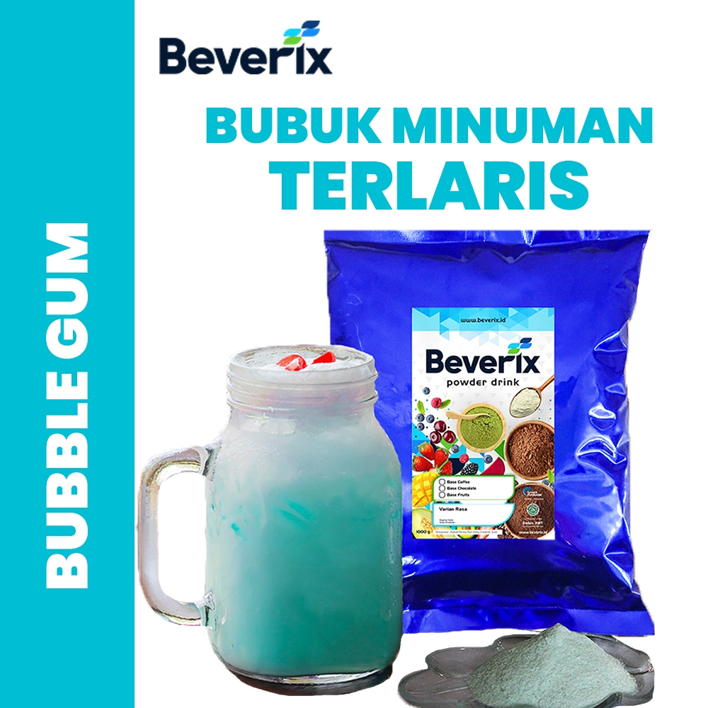 Jual BEVERIX Bubuk Minuman Premium Rasa Bubble Gum Permen Karet Aneka ...