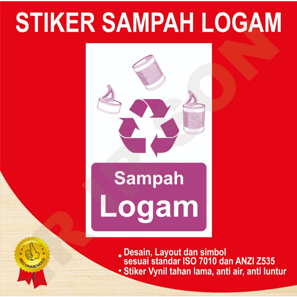 Jual STIKER SAMPAH LOGAM SAFETY SIGN K3 ISO ANSI | Shopee Indonesia