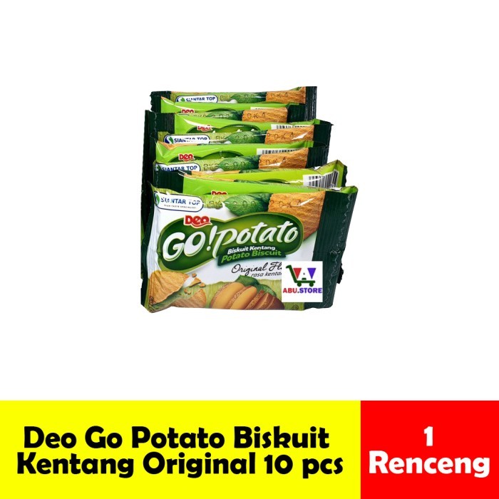 Jual DEO GO POTATO BISKUIT CRACKERS RASA KENTANG KEMASAN RENCENG MINI ...
