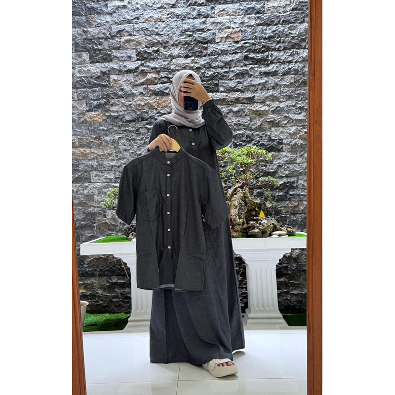 Jual Busana Muslim Couple Set Gamis Koko Soft Jeans By Nadheefa Store ...