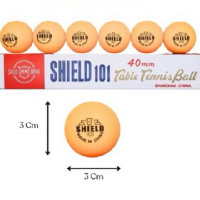 Jual bola pingpong shield 101 (1pak=isi 6pcs) | Shopee Indonesia