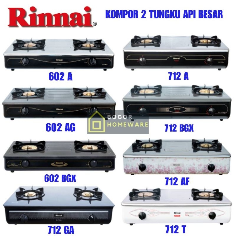 Jual (KHUSUS GOJEK) KOMPOR RINNAI 2 TUNGKU API BESAR / BIG BURNER ...
