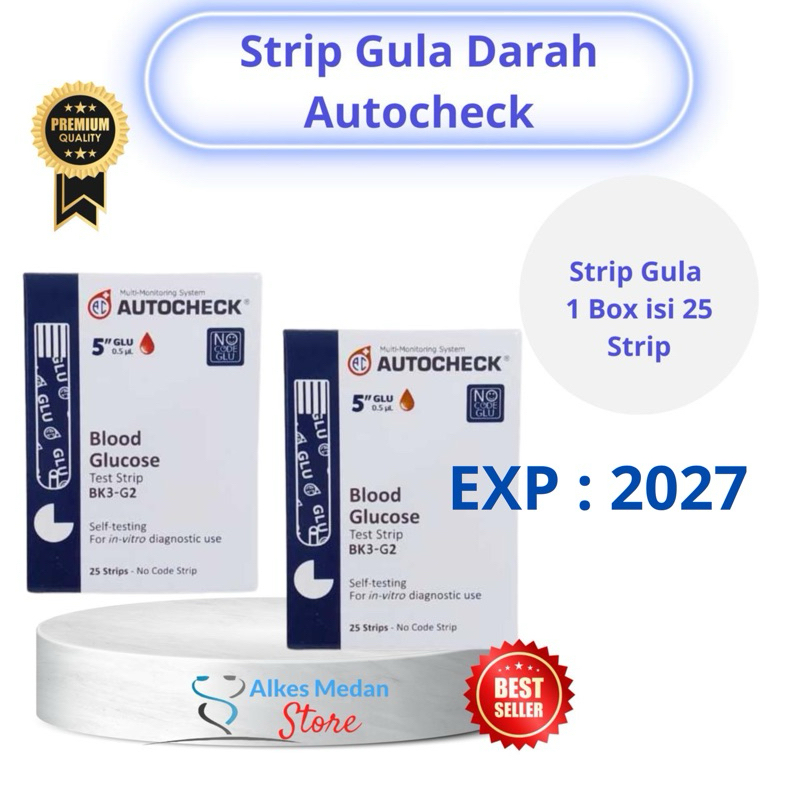 Jual AUTOCHECK GULA DARAH AUTOCHECK GLUCOSE ISI 25 PER BOX | Shopee ...