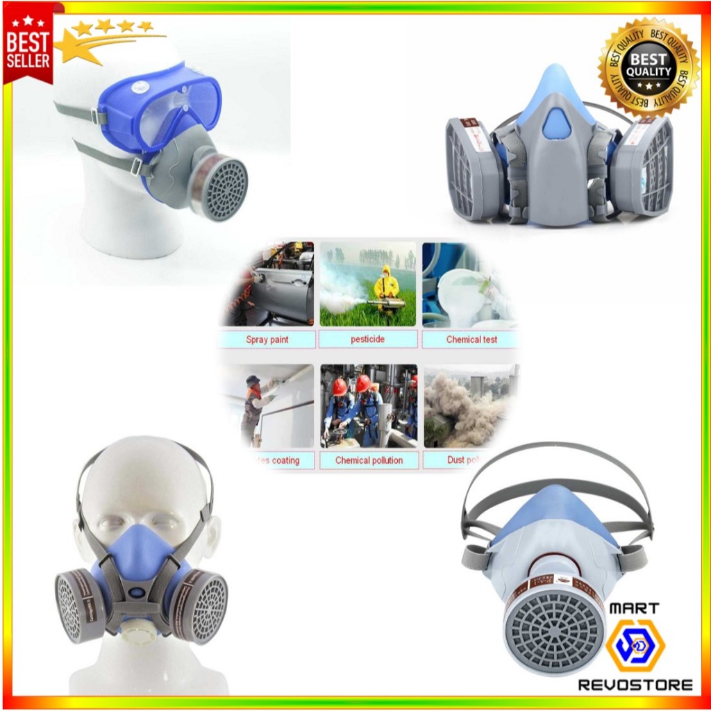 Jual Masker Gas Full Face Industri Safety Respirator Anti Bau Debu dan ...