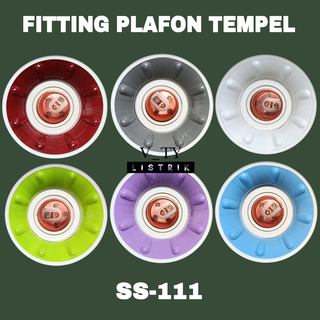 Jual FITTING PLAFON TEMPEL/FITTING PLAFON WARNA WARNI/FITTING MURAH SS ...