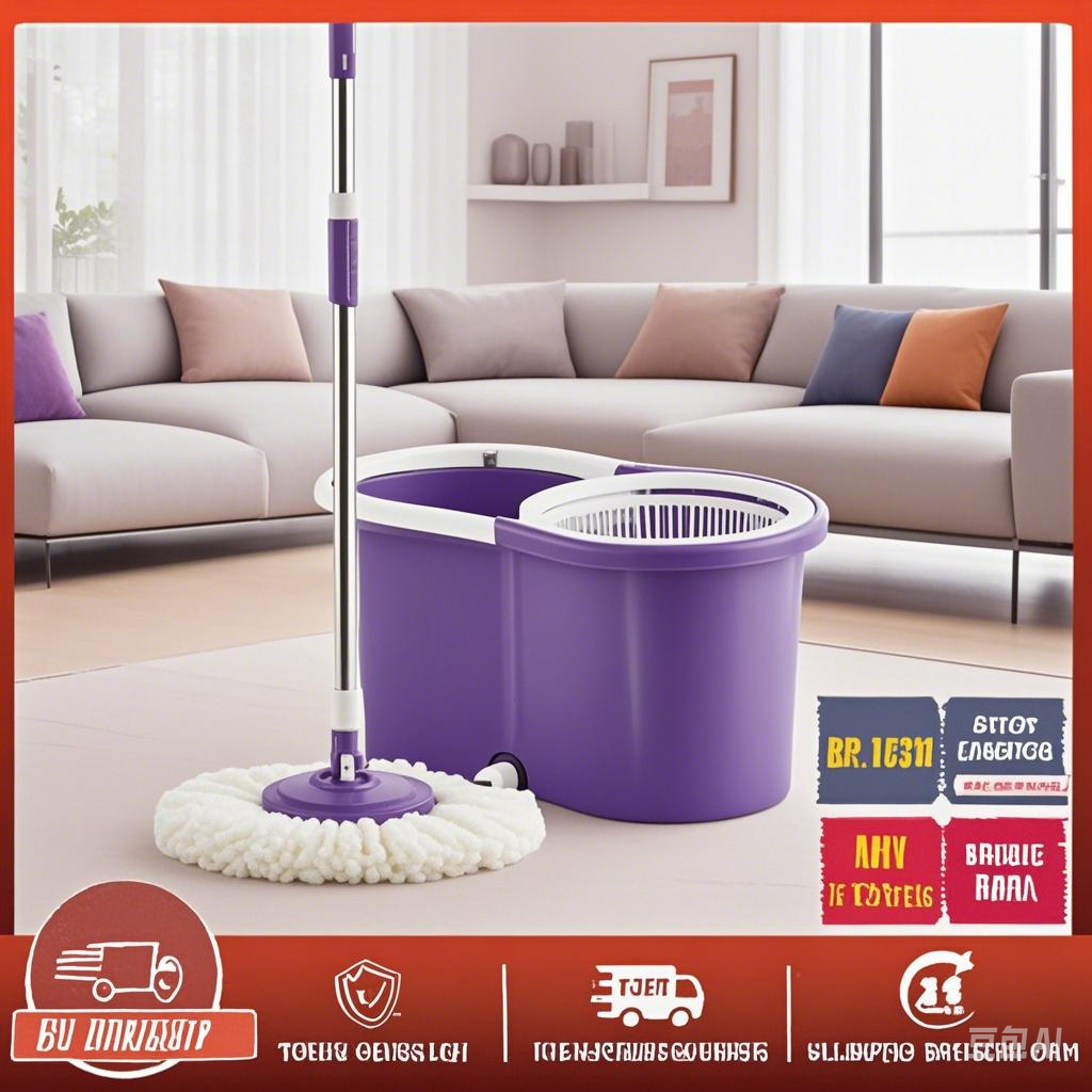 Jual QISOO Alat Pel Lantai Mop Dengan Rol 360° Automatic Spin Mop Alat ...