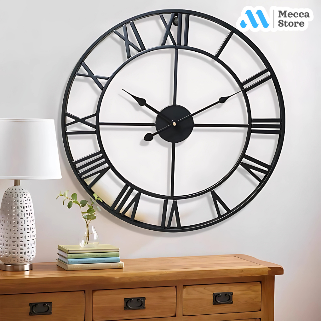 Jual Jam Dinding Bulat Quartz Creative Model Vintage 60cm | Shopee ...