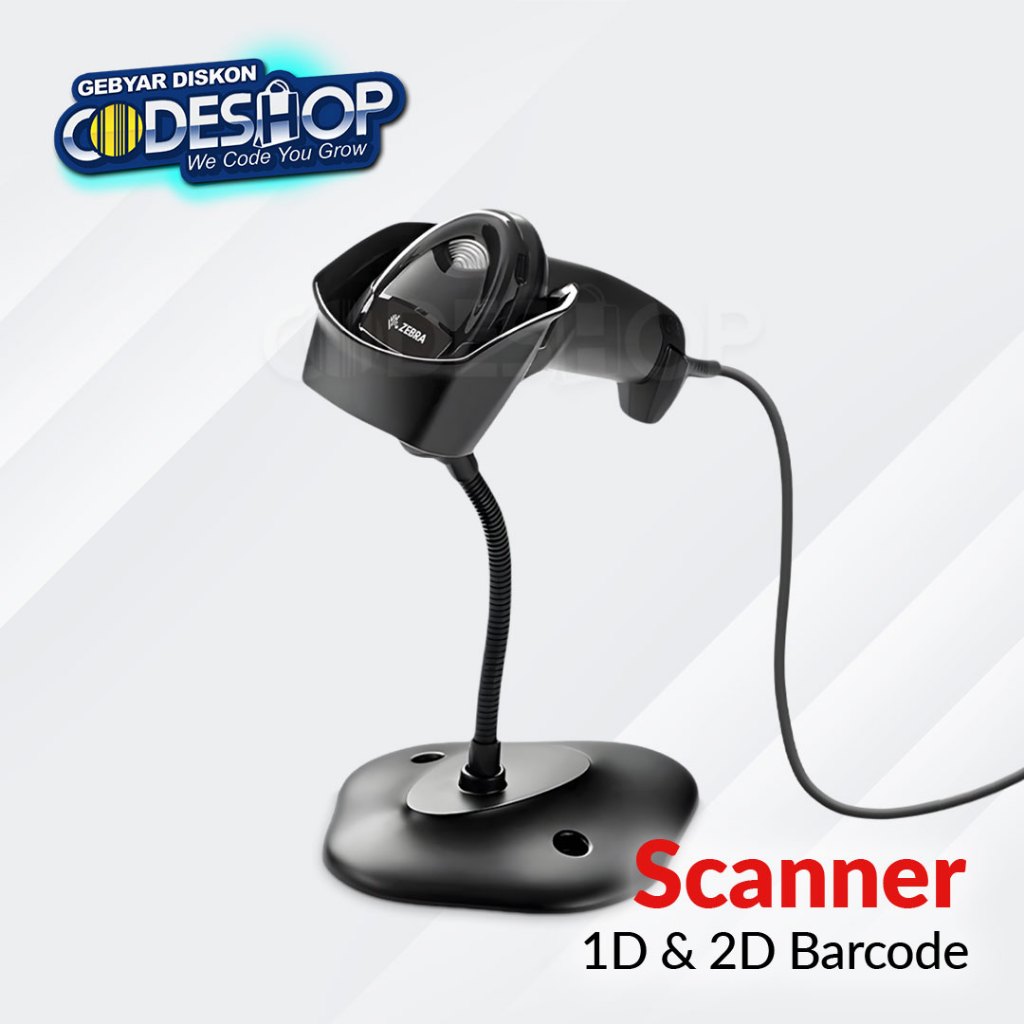 Jual Symbol Zebra DS-1001 Scanner Barcode 1D 2D Auto Scan QR Code ...