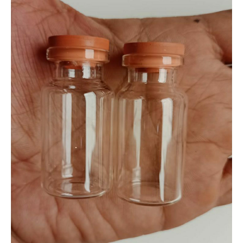 Jual BOTOL VIAL 10ML TUTUP KARET MERAH|BOTOL VIAL 10ML TUTUP KARET ...