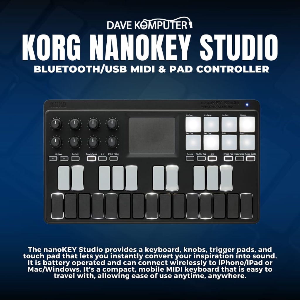 Jual Korg nanoKEY Studio Bluetooth/USB MIDI and Pad Controller | Shopee ...