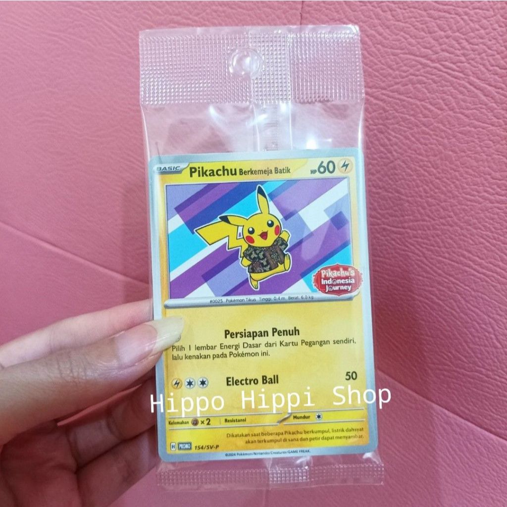 Jual Kartu Pokemon TCG Pikachu Berkemeja Batik Ungu | Shopee Indonesia