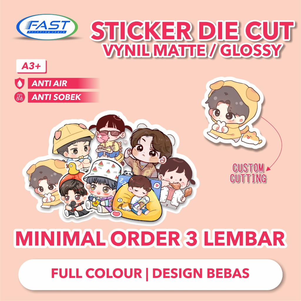 Jual Cetak Stiker Vinyl A3+ Cutting Putus Die Cut / Cetak Stiker ...