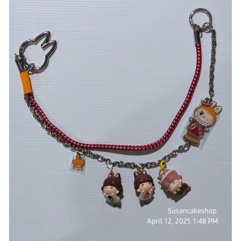 Jual (Paket Rantai) Charm + 3 Pcs Bandul Original Pop Mart Labubu the ...