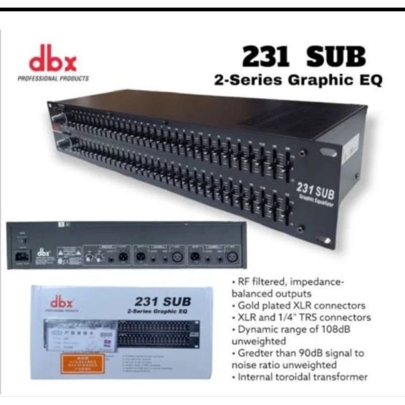 Jual Equalizer dbx 231 sub (2-Series Graphic EQ) | Shopee Indonesia