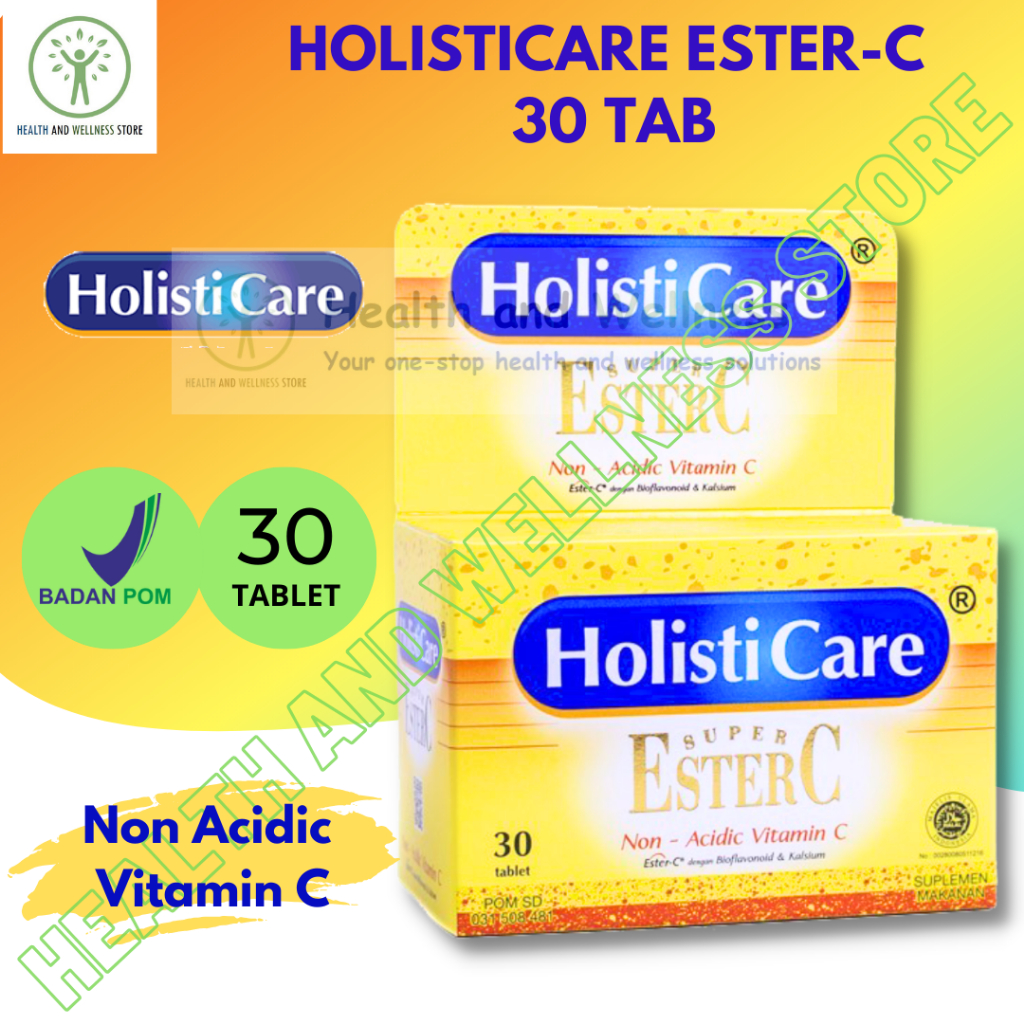 Jual Esterc Ester C Holisticare 30 Tablet Vitamin C Tidak Asam | Shopee ...