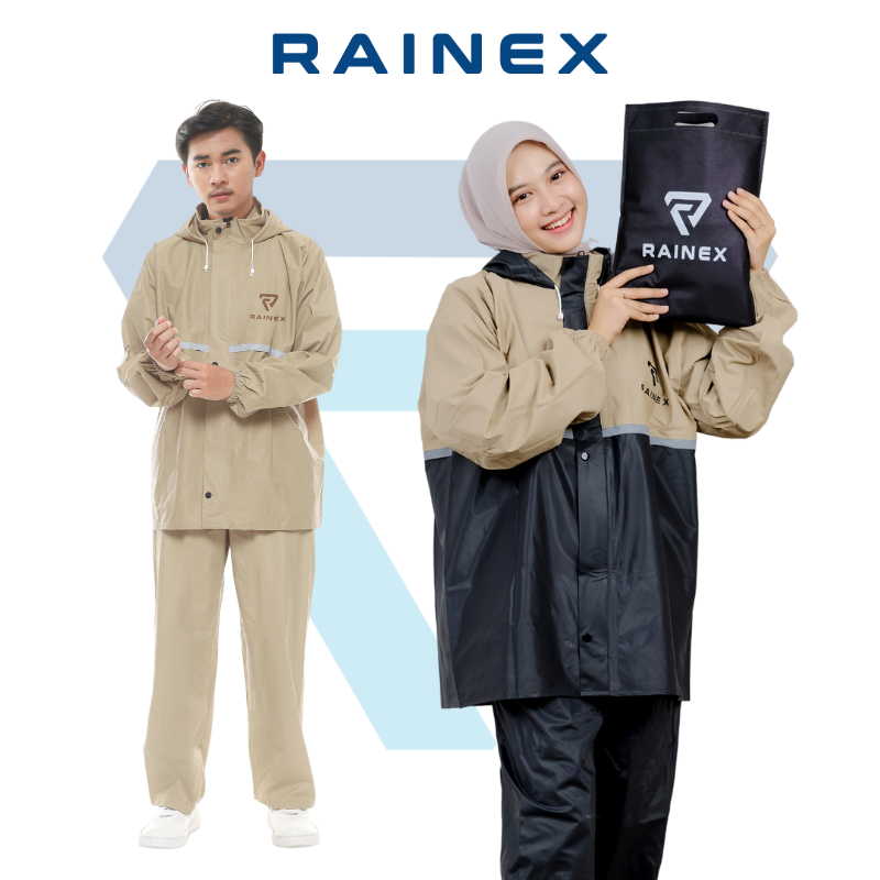 Jual RAINEX - Jas Hujan Mantel Pria Wanita Bahan Karet PVC Tebal, FullPress Sealer, Anti Rembes ...
