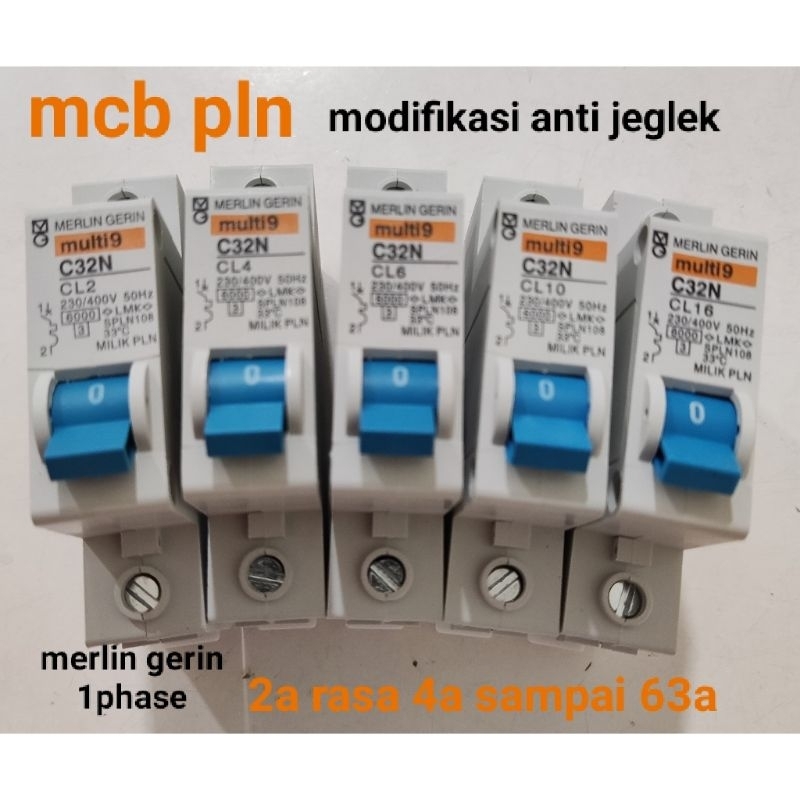 Jual mcb pln modif anti jegglek merlin gerin d jamin kuat seperti 2a rasa 4a sampai 63a | Shopee ...