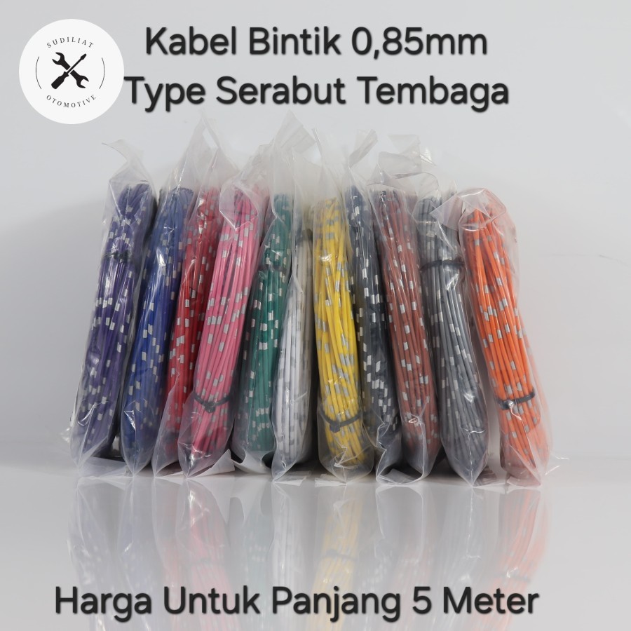 Jual KABEL BINTIK TEMBAGA / KABEL BODY / KABEL MOBIL & MOTOR 0,85 MM - 5 METER | Shopee Indonesia