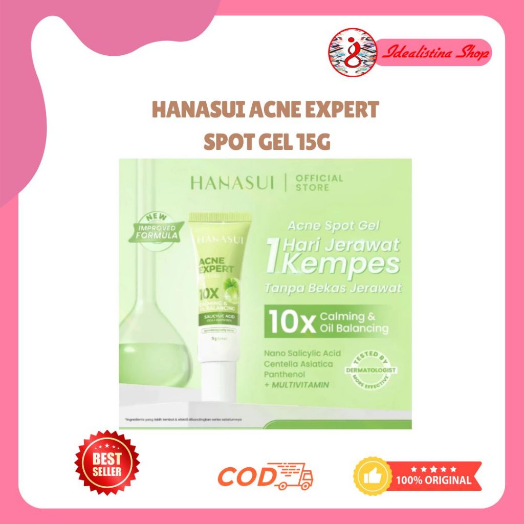 Jual Hanasui Acne Expert Spot Gel 15g | Shopee Indonesia