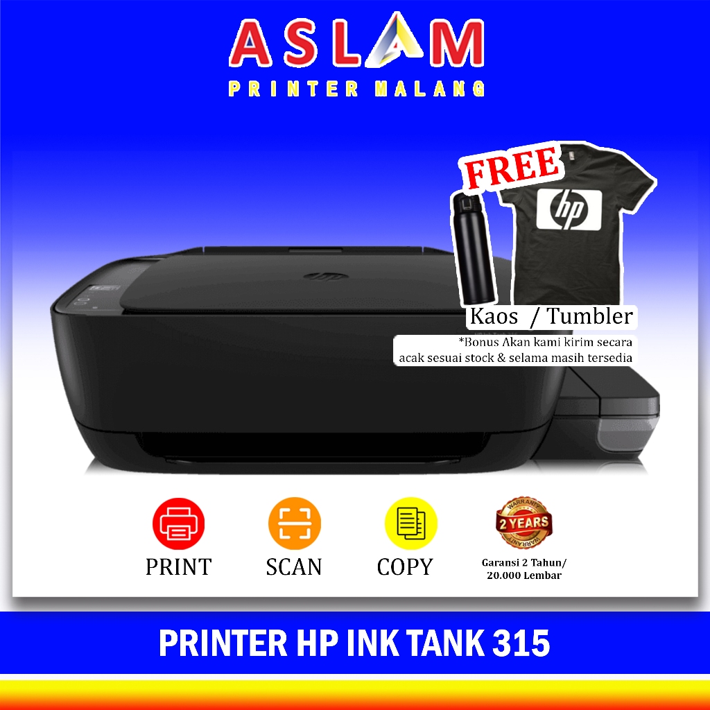 Jual Printer HP 315 Ink Tank Multifungsi Print Scan Copy Printer HP ...