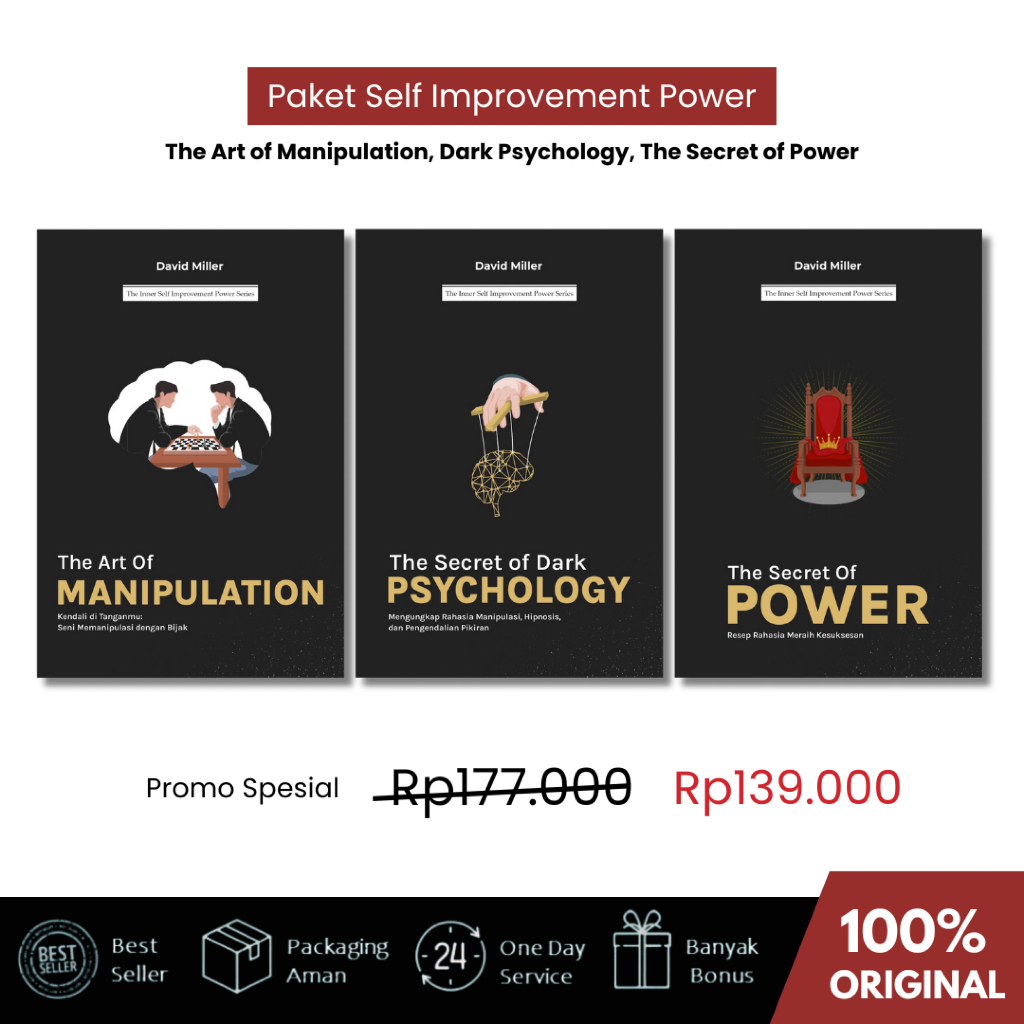 Jual Paket Self Improvement Power (The Art of Manipulation + Dark ...