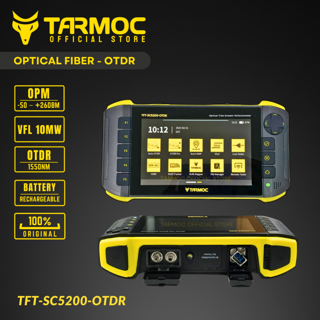 Jual Tarmoc TFT-SC5200-OTDR | Touch Screen OTDR Multi-function Fiber ...