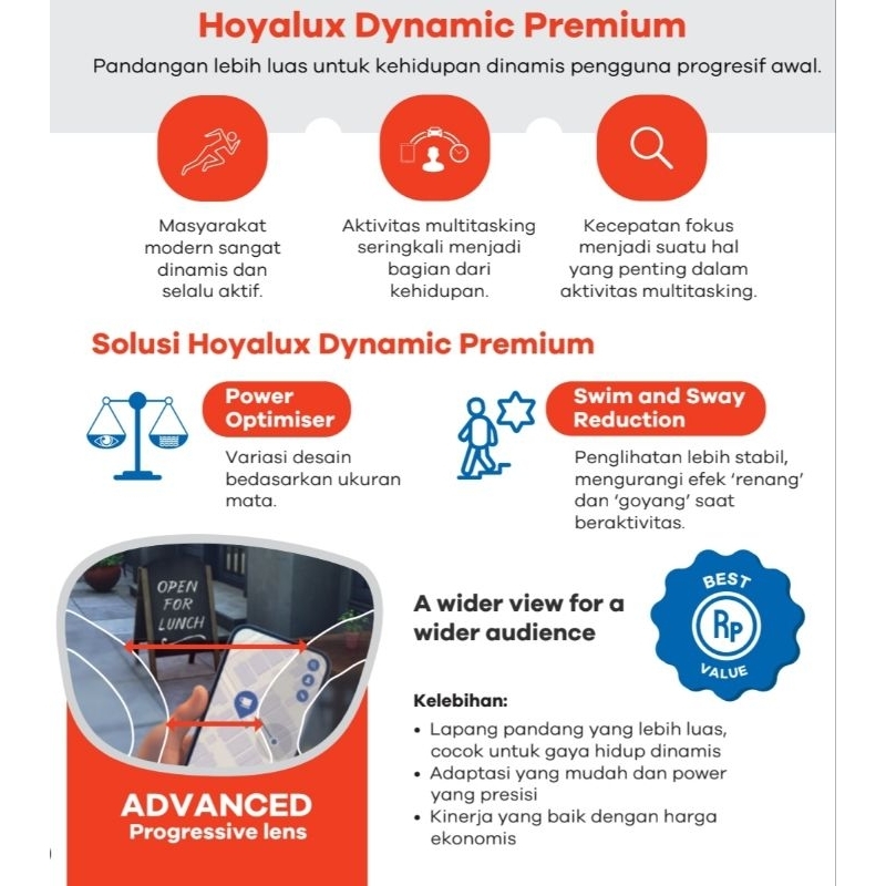 Jual lensa kacamata progressive hoyalux dynamic premium clear full ...