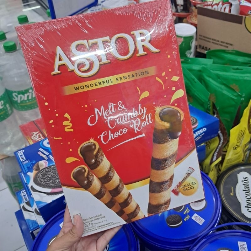 Jual ASTOR Wafer Stick Double Chocolate 330 g ASTOR Wafer Stick Double ...