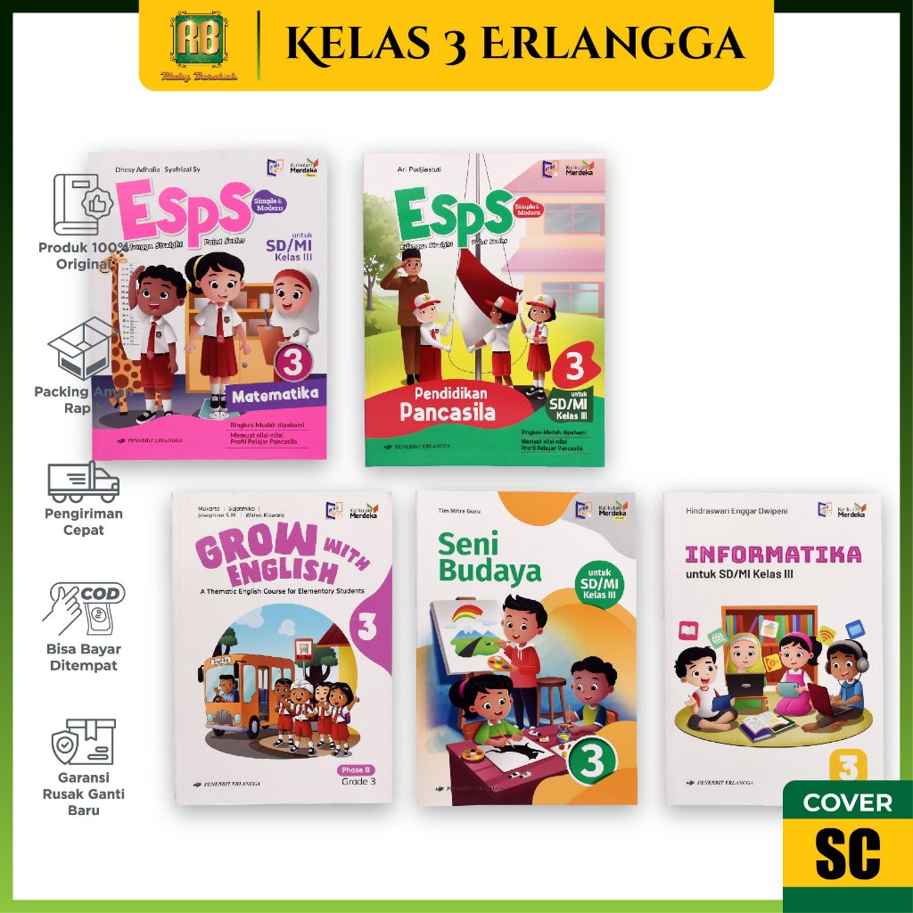 Jual Buku Paket Kurikulum Merdeka Kurmer Kelas 3 Sd/mi Lengkap Penerbit Erlangga Buku ESPS ...