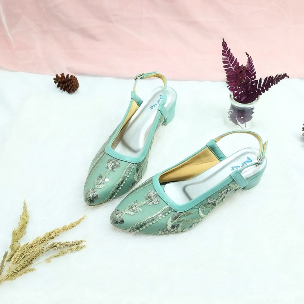 Jual Injack x Airuz - Sandal Heels Pesta Wisuda Brukat Premium 5cm Tali ...